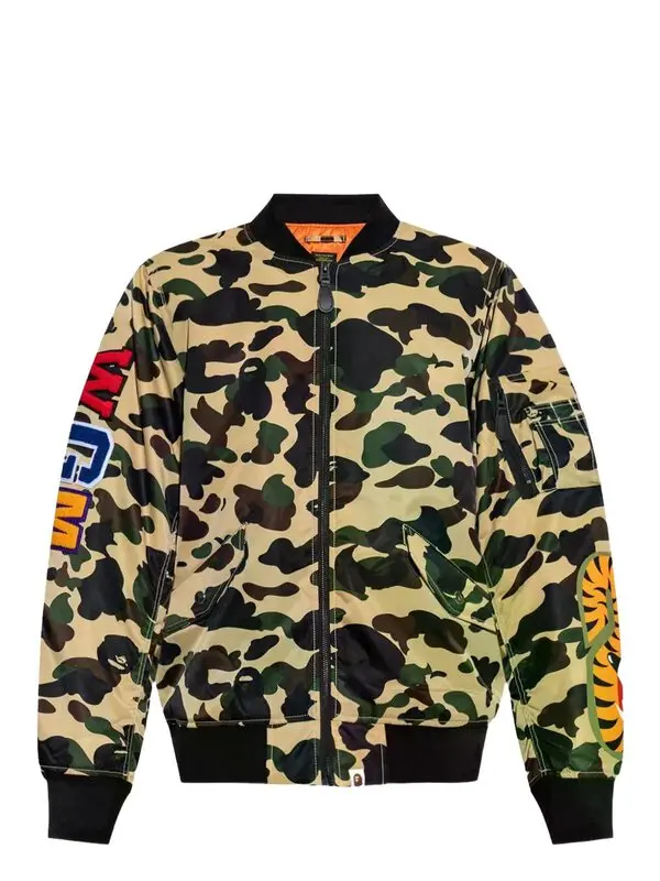 A BATHING APE® Camouflage-pattern Bomber Jacket - Yellow