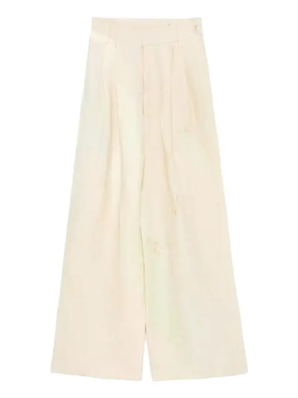 UMA WANG Pleated Trousers - Neutrals