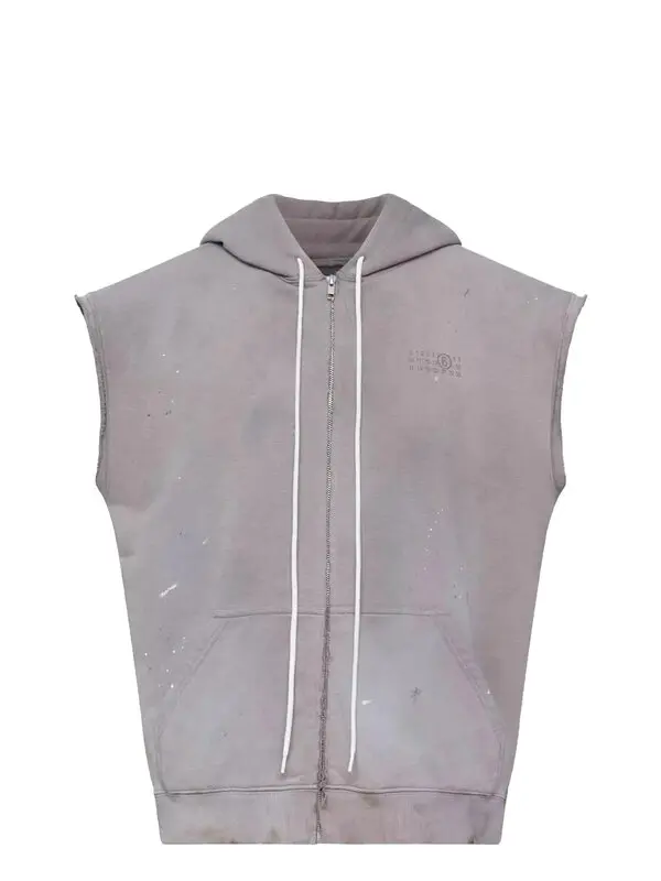 MAISON MARGIELA Numbers-motif Hoodie - Grey