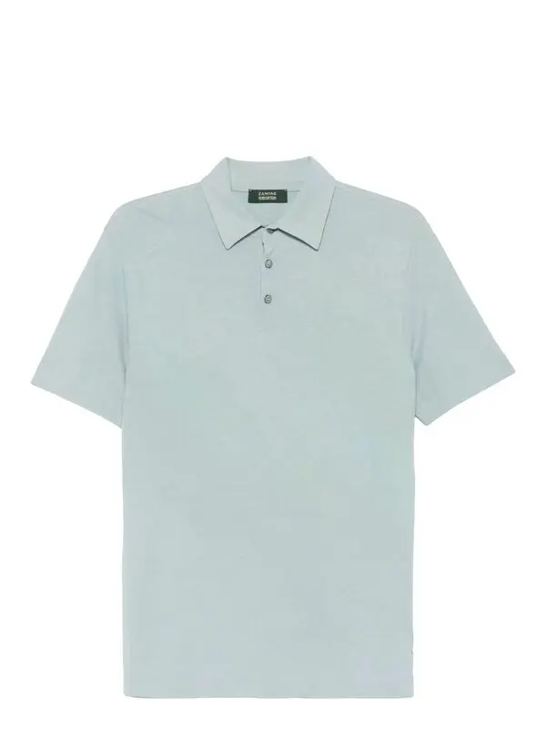 ZANONE Cotton Polo Shirt - Blue