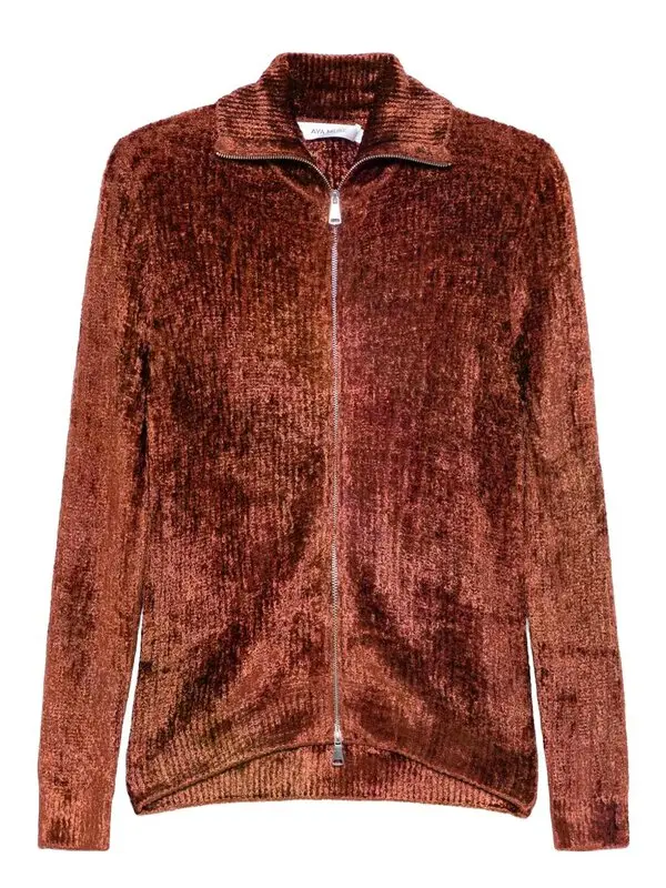 AYA MUSE Velvet Cardigan - Brown
