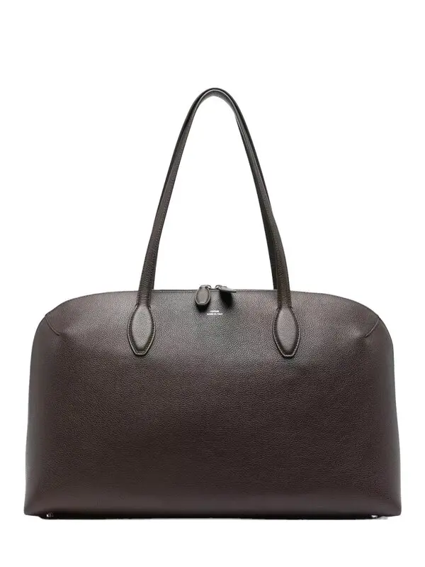 TOTEME Grained-leather Tote Bag - Brown