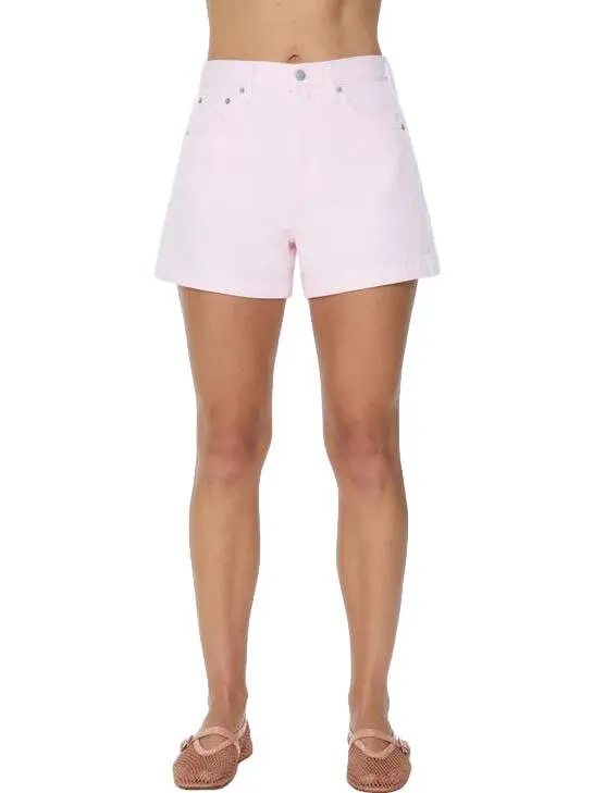 PISTOLA Saige High-waisted Denim Shorts - Blush