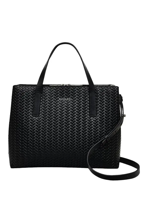 RADLEY Dukes Place Weave Zip-top Satchel - Black