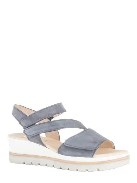 Gabor Asymmetric Strappy Wedge Sandal - Nautic