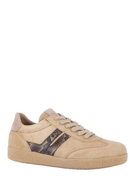 Gabor Brooke Leather Lace-up Sneakers - Sand