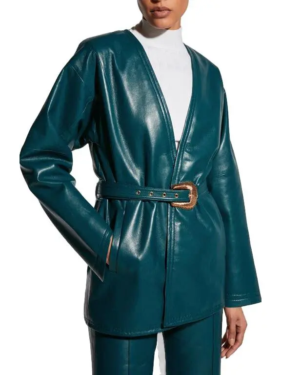 AS By DF Jasper Recycled Leather Coat - Fuel