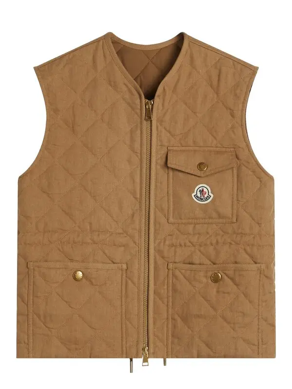 Moncler Vigny Padded Gilet - Brown