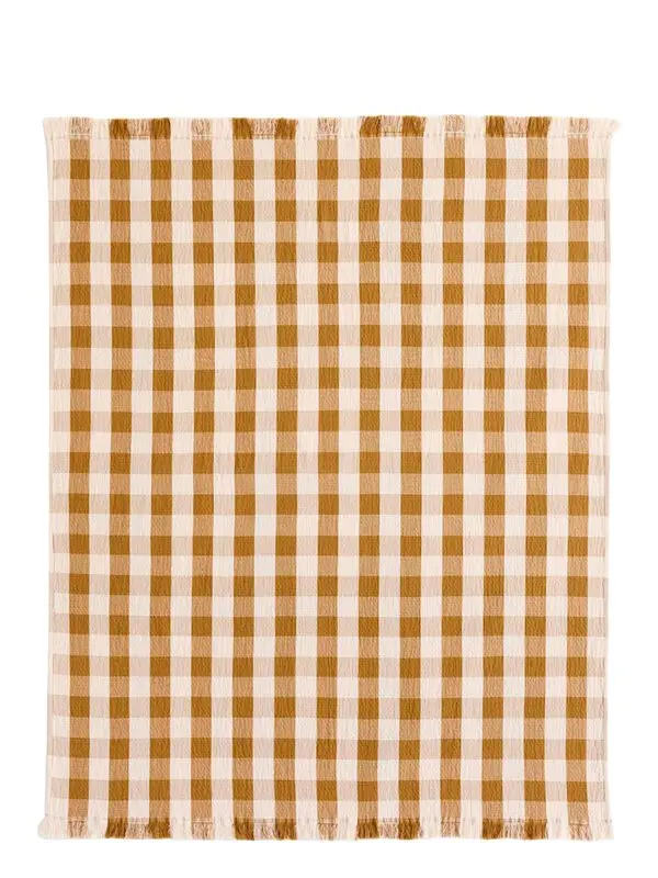 Pendleton Fringed Cotton Throw - Bock Plaid/ochre