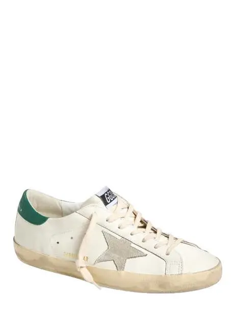GOLDEN GOOSE Super-star Low-top Sneakers - White/ Ice/ Green