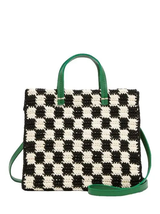 Clare V. Petit Summer Simple Knit Tote Bag - Black Multi