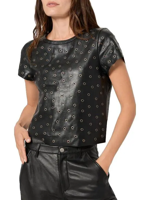 AS By DF Jude Recycled Leather Tee - Black