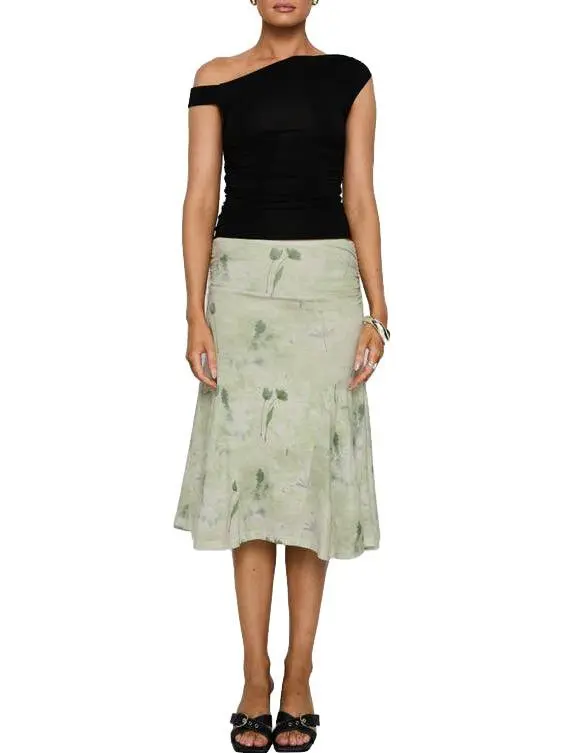 Princess Polly Lewish Floral Print Skirt - Green Floral