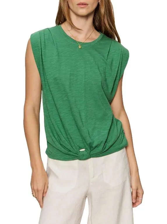 Sanctuary Knotted Muscle Tee - Green Juice