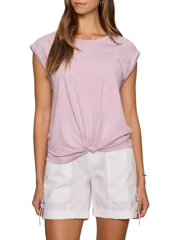 Sanctuary Knotted Muscle Tee - Petal Purple
