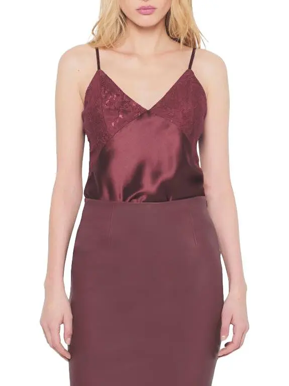 AS By DF Dixie Lace Cami - Decadent Wine