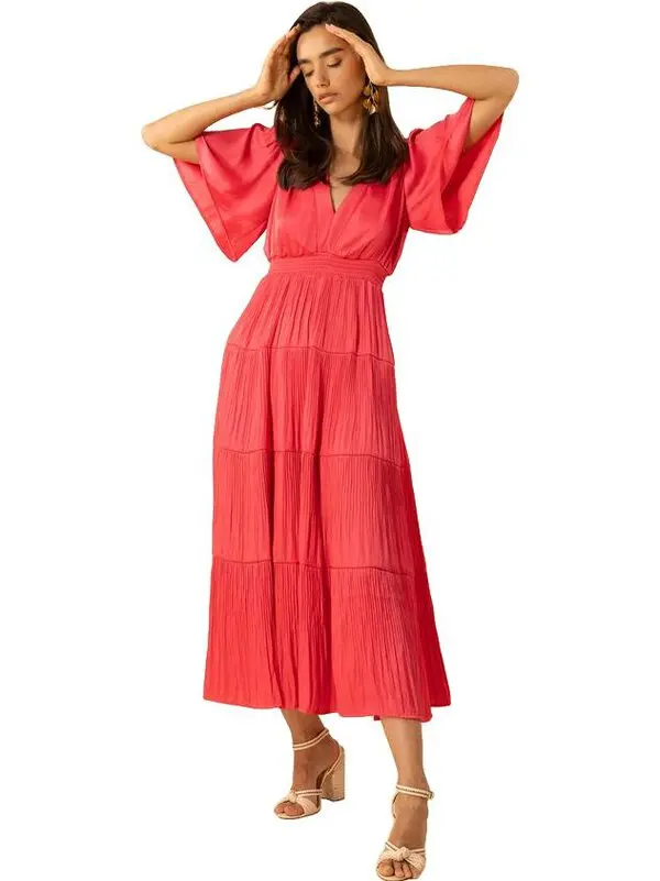 Hale Bob Angie Charmeuse Maxi Dress - Pink