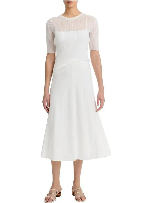 Vince Bias A-line Skirt - White