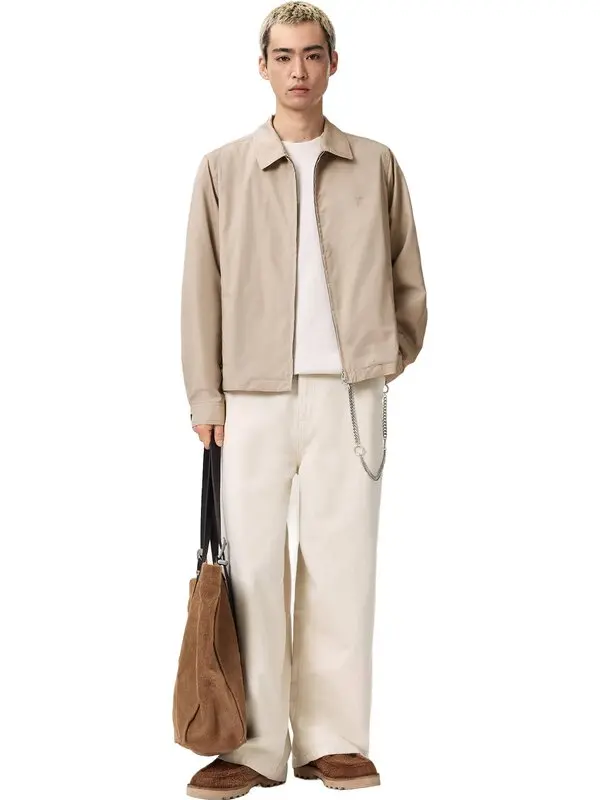 ALLSAINTS Trey Ramskull Jacket With Pointed Collar - Brown