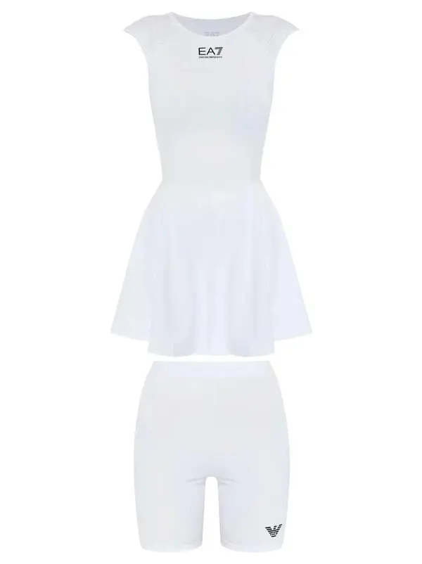 Emporio Armani Logo-print Dress With Bloomers - White