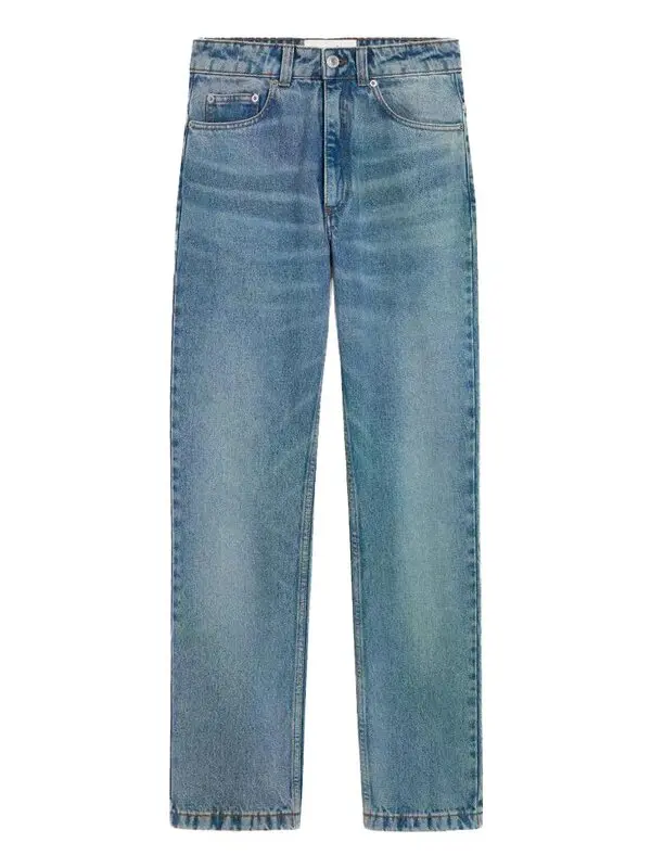 Ami Cotton Straight-leg Jeans - Blue