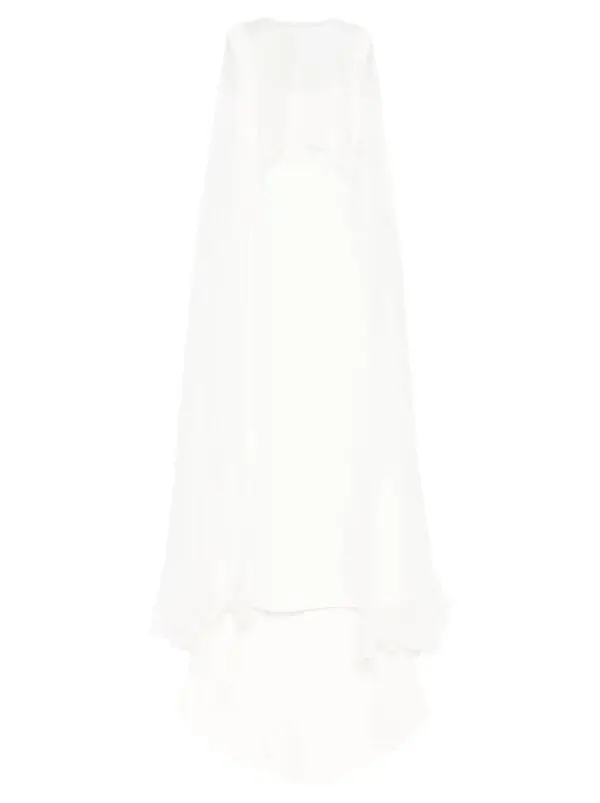 ATU BODY COUTURE Detachable-cape Maxi Dress - White