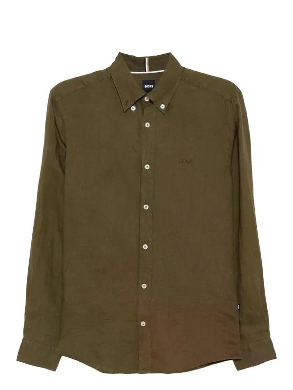 BOSS Linen Shirt - Green