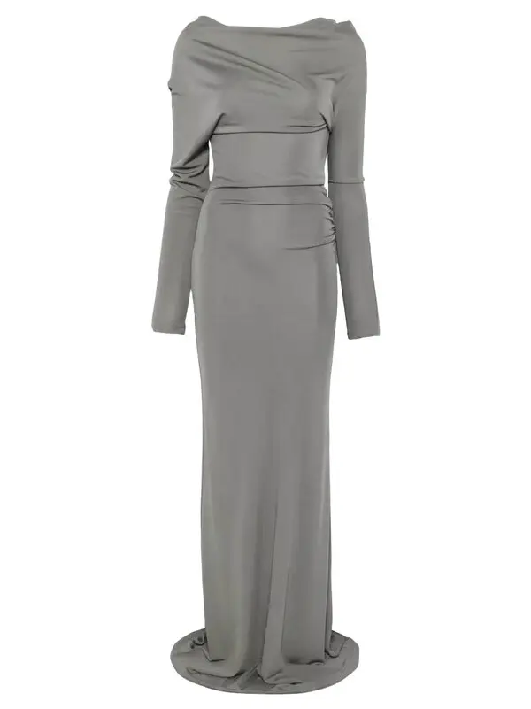 AYA MUSE One-shoulder Maxi Dress - Grey