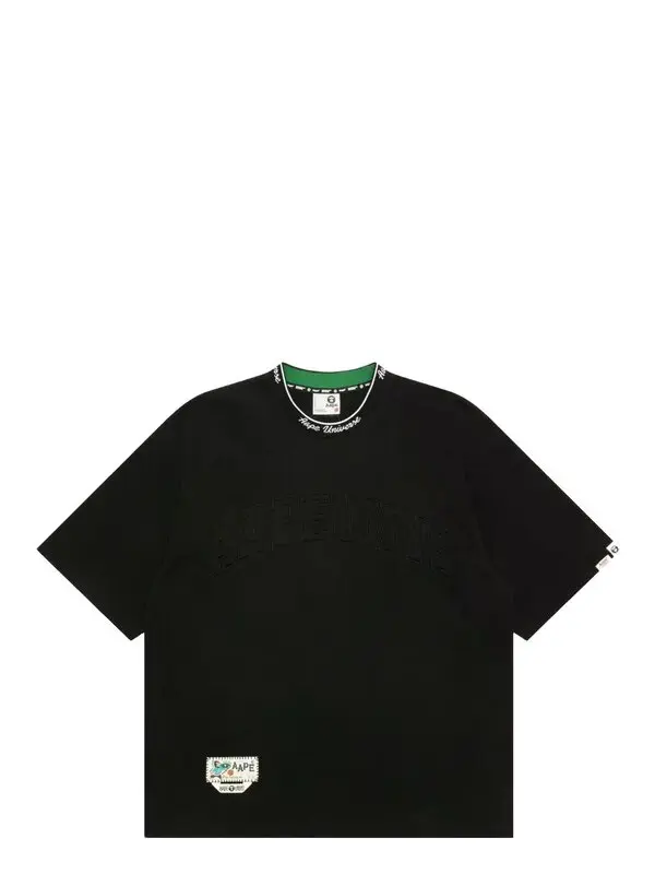 AAPE BY *A BATHING APE® Logo-embroidered T-shirt - Black