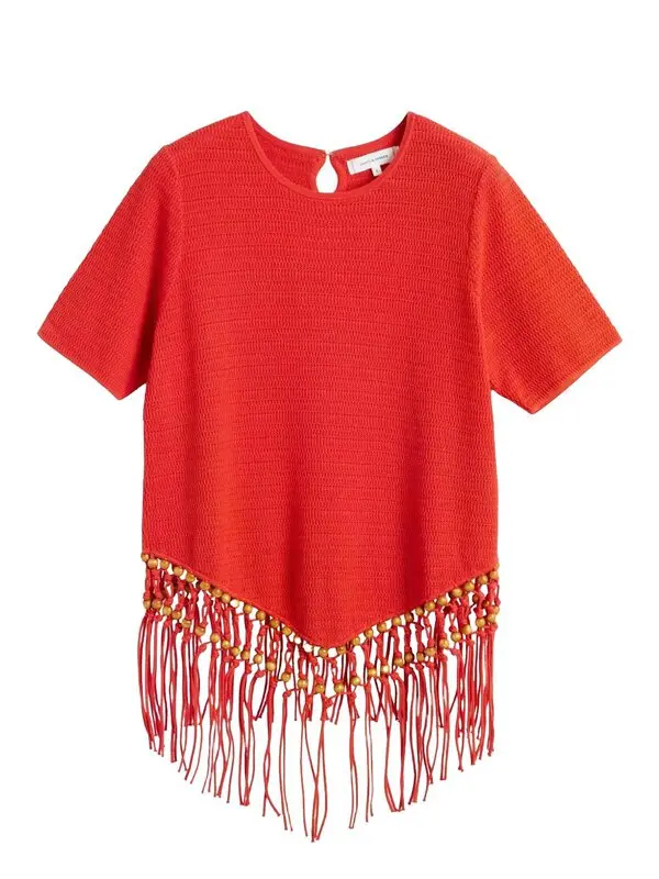 Chinti & Parker Beaded Blouse - Orange