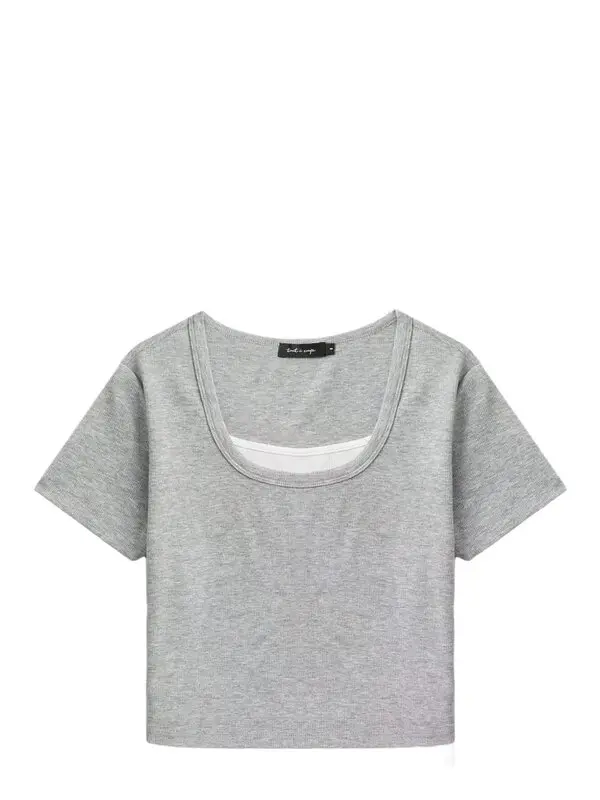 TOUT A COUP Layered T-shirt - Grey