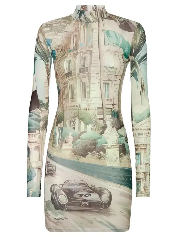 Philipp Plein Racing Mini Dress - Neutrals