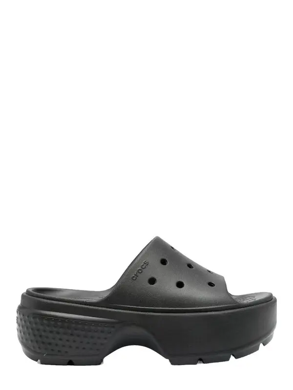 CROCS Stomp Platform Slides - Black