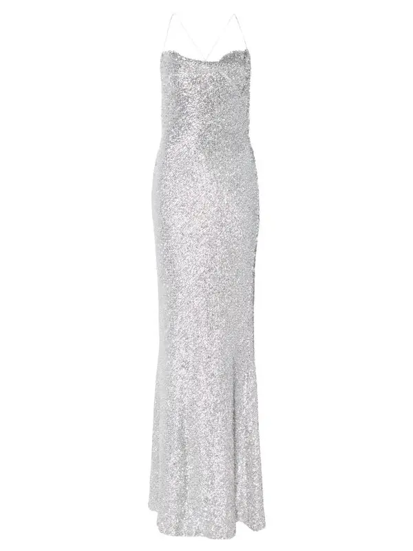 MOOS STUDIO Pisces Moon Maxi Dress - Silver