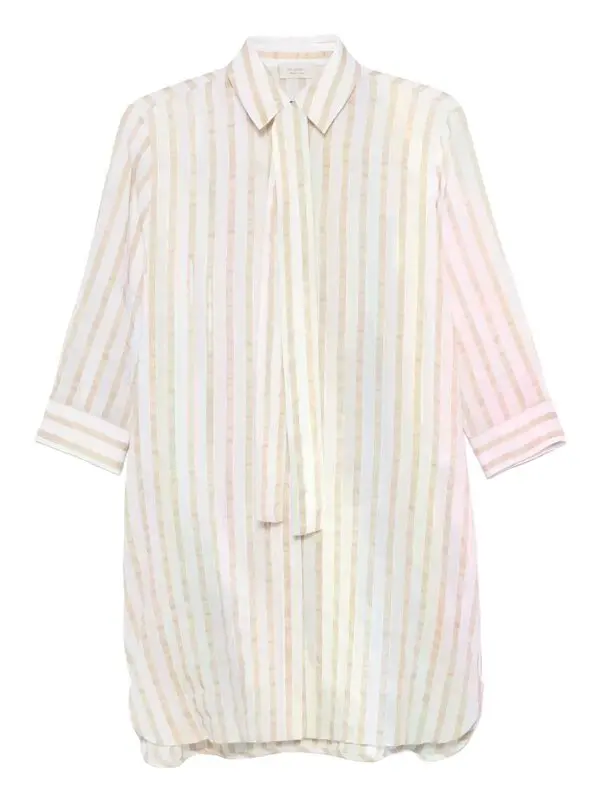 MAZZARELLI Striped Shirt - Neutrals