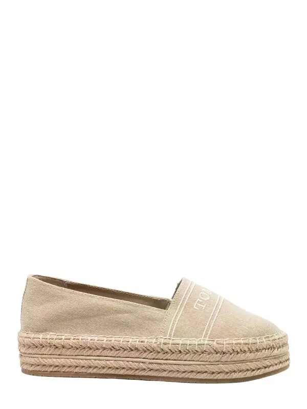 Tommy Hilfiger Logo-embroidered Espadrilles - Neutrals