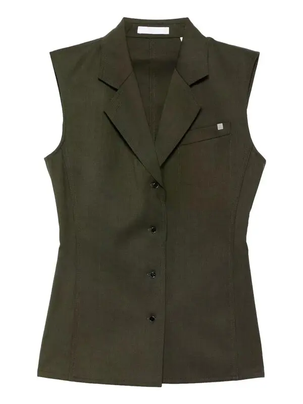 Helmut Lang Panelled Waistcoat - Green
