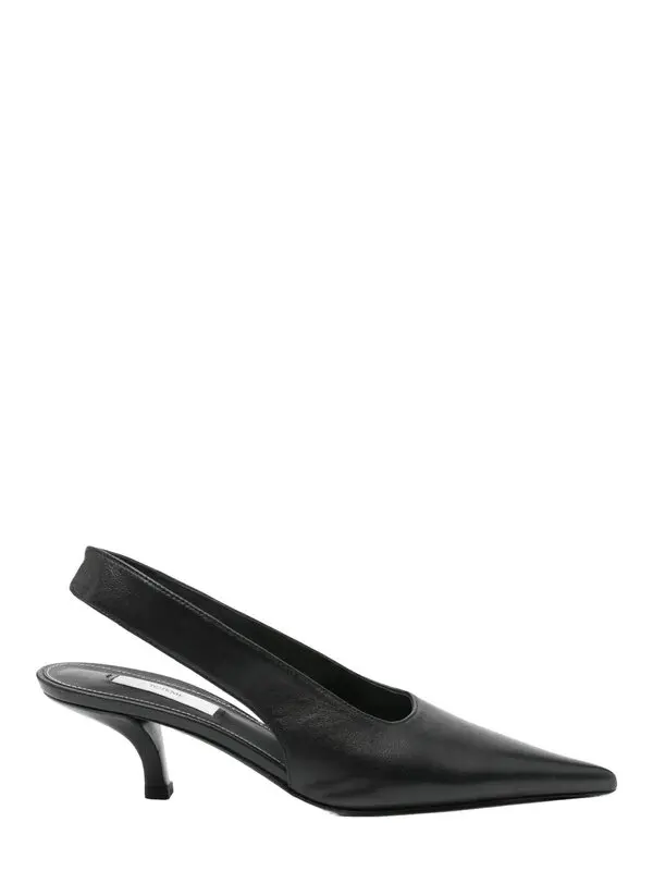 TOTEME Classic Leather Slingback Pumps - Black