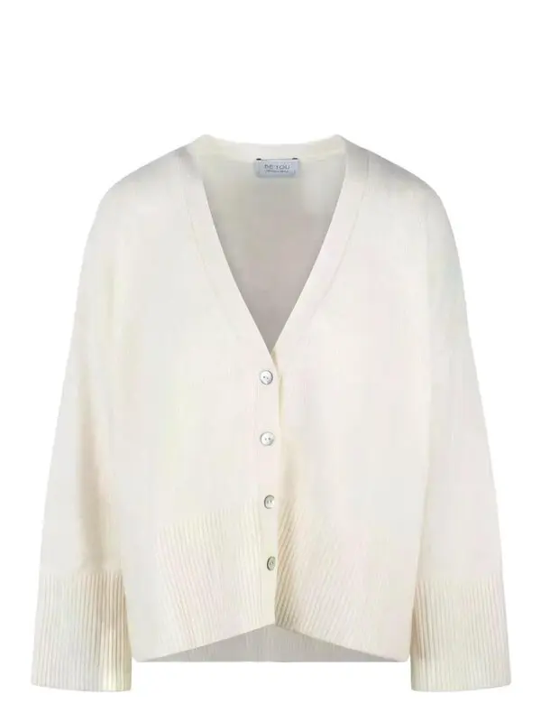 BE YOU Cashmere Cardigan - White