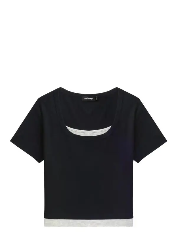 TOUT A COUP Ribbed T-shirt - Black