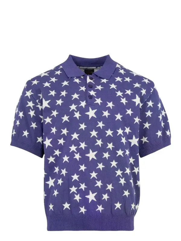 Needles Knitted Polo Shirt - Purple
