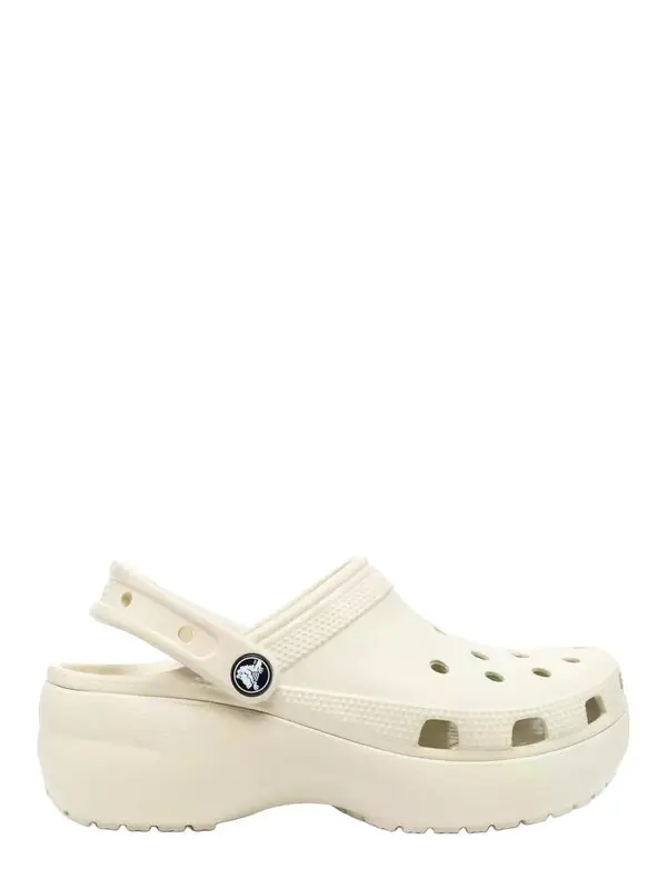 CROCS Logo-plaque Platform Clogs - Neutrals