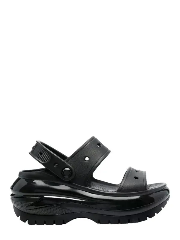 CROCS Mega Crush Rubber Sandals - Black
