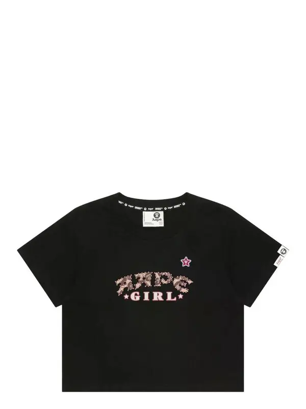 A BATHING APE Aape * Graphic Star-detail T-shirt - Black