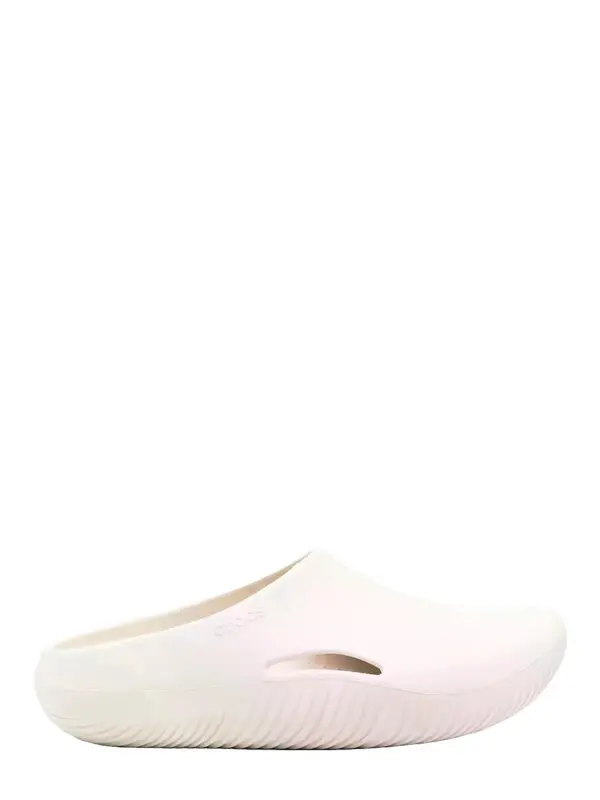 CROCS Logo-embossed Round-toe Slides - Neutrals