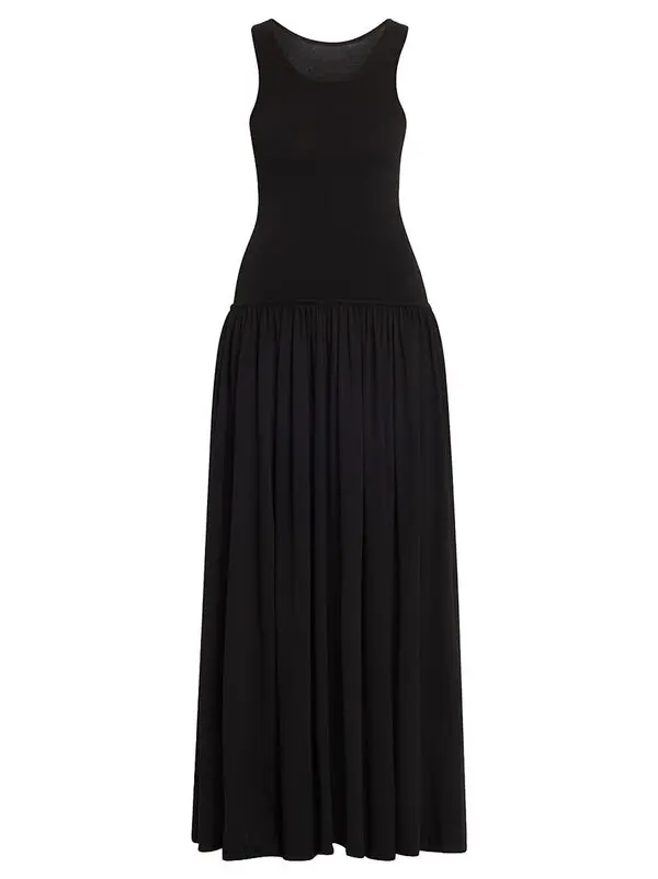 Loulou De Saison Jada Knit Maxi Dress - Black
