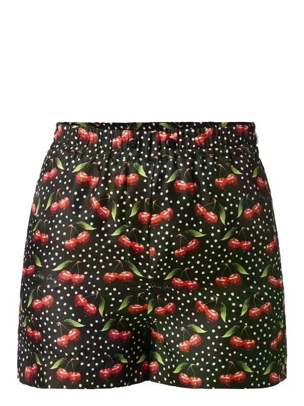 Philipp Plein Cherries Shorts - Black