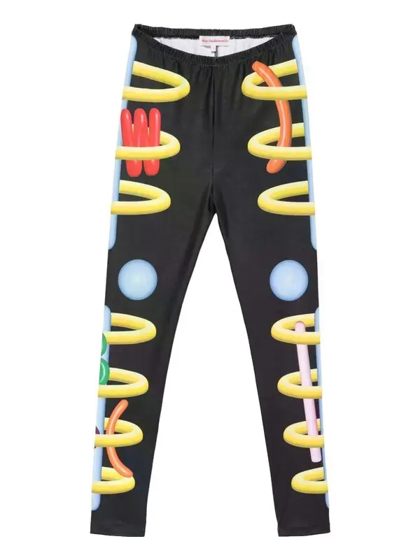 WALTER VAN BEIRENDONCK Void Clown Bike Leggings - Black