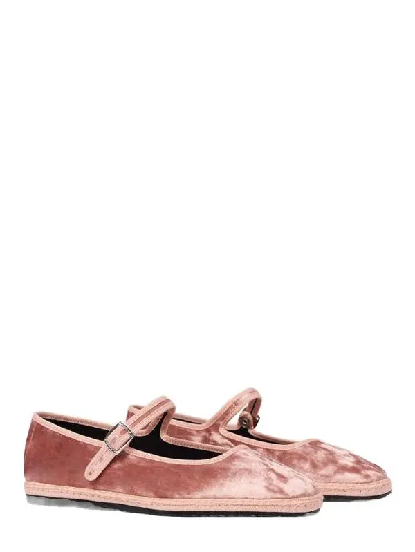 SCAROSSO Petra Velvet Slippers - Antique Pink - Velvet