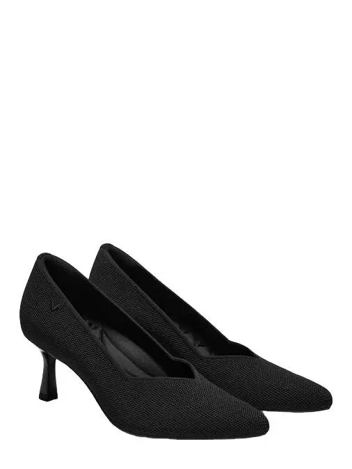 Vivaia Anna Pointed Toe Mid Heels - Black